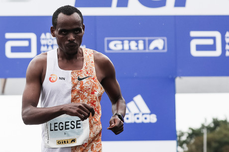 Ethiopian Longdistance Runner Birhanu Legese Finishes Editorial Stock ...