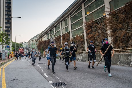 Protesters Running Away Their Original Position Editorial Stock Photo ...