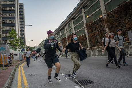 Protesters Running Away Their Original Position Editorial Stock Photo ...