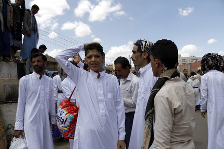 Yemeni War Detainees Look On After Editorial Stock Photo - Stock Image ...
