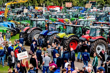 Dutch Farmers Protest Their Tractors During Editorial Stock Photo ...