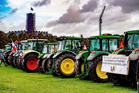Dutch Farmers Protest Their Tractors During Editorial Stock Photo ...