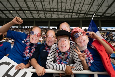 French Rugby Fans Wearing Face Masks Editorial Stock Photo - Stock ...