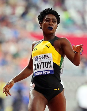 Rushell Clayton Jamaica Crosses Finish Line Editorial Stock Photo ...