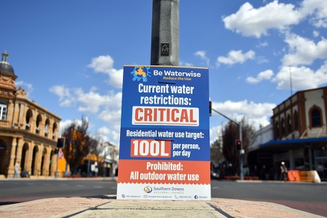 Water Restriction Sign Seen On Main Editorial Stock Photo - Stock Image ...