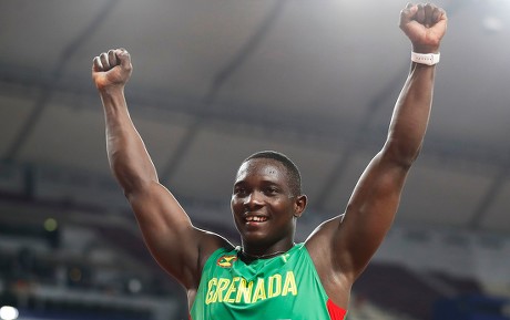 Gold Medalist Anderson Peters Grenada Celebrates Editorial Stock Photo ...