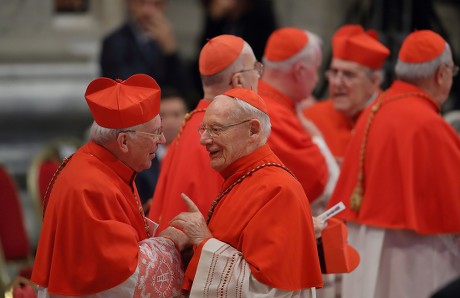 Cardinal Giovanni Battista Cardinal Paul Poupard Editorial Stock Photo ...
