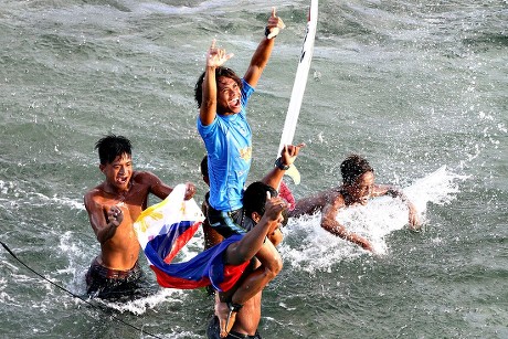 Filipino John Mark Tokong C Celebrates Editorial Stock Photo - Stock ...