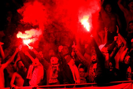 Polands Fans Light Flares During Uefa Editorial Stock Photo - Stock ...