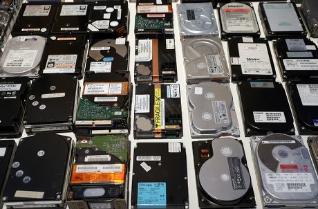 Old Hard Drive Disks On Display Editorial Stock Photo - Stock Image ...
