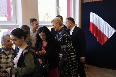 Polish President Andrzej Duda His Wife Editorial Stock Photo - Stock ...