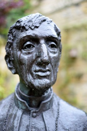 Bronze Bust Sits Newman Garden Ampleforth Editorial Stock Photo - Stock ...