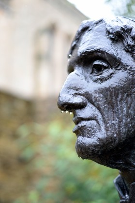 Bronze Bust Sits Newman Garden Ampleforth Editorial Stock Photo - Stock ...