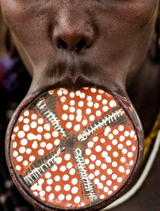 Woman Mursi Tribe Wearing Labial Disc Editorial Stock Photo - Stock ...