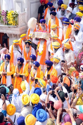 Sikh Priest C Carries Sri Guru Editorial Stock Photo - Stock Image ...