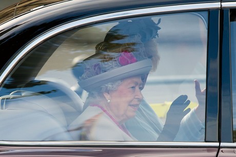 Queen Elizabeth Ii Waving Her Car Editorial Stock Photo - Stock Image ...