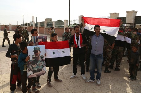 Syrian Soldiers Cheer After Syrian Arab Editorial Stock Photo - Stock ...