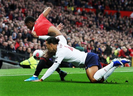 Virgil Van Dijk Liverpool Marcus Rashford Foto de stock de contenido ...