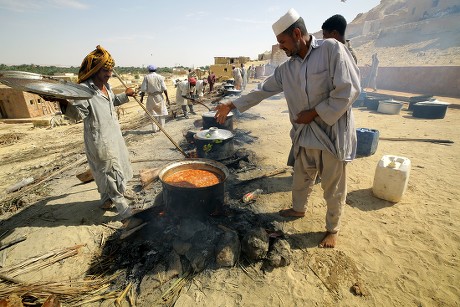 Siwan People Cook Food Be Distributed Editorial Stock Photo - Stock ...