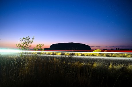 Long Exposure Photograph Shows Headlights Vehicle Editorial Stock Photo ...