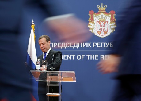 Russian Prime Minister Dimitri Medvedev Prepares Editorial Stock Photo ...