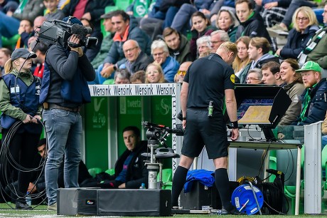 Referee Kevin Blom Looks Screen On Editorial Stock Photo - Stock Image ...