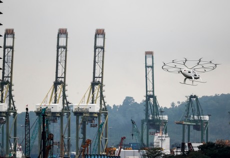 Volocopter Air Taxi Flies Past Building Editorial Stock Photo - Stock ...
