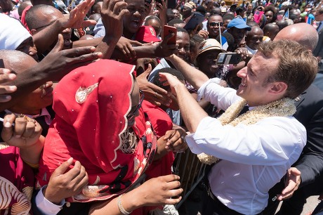 Emmanuel Macron During Visit Mamoudzou Editorial Stock Photo - Stock ...