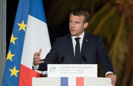 French President Emmanuel Macron Delivers Speech Editorial Stock Photo ...