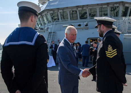 Prince Charles Hms Enterprise Crew Members Editorial Stock Photo ...