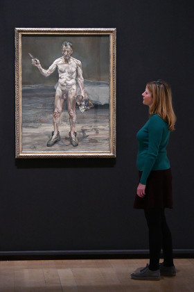 LUCIAN FREUD PAINTER WORKING REFLECTION 1993 Editorial Stock Photo ...