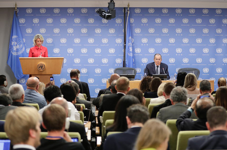 UN press conference, New York, USA - 27 Sep 2019 Stock Pictures ...