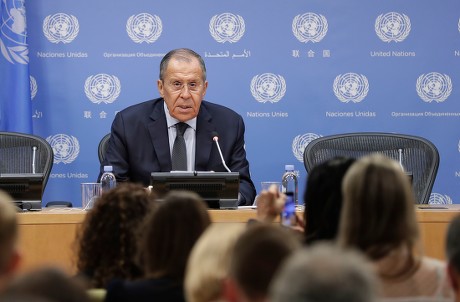 UN press conference, New York, USA - 27 Sep 2019 Stock Pictures ...