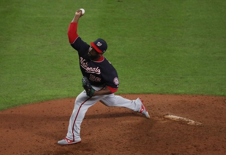 Washington Nationals Pitcher Fernando Rodney Throws Editorial Stock ...