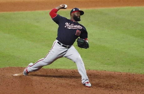 Washington Nationals Pitcher Fernando Rodney Throws Editorial Stock ...