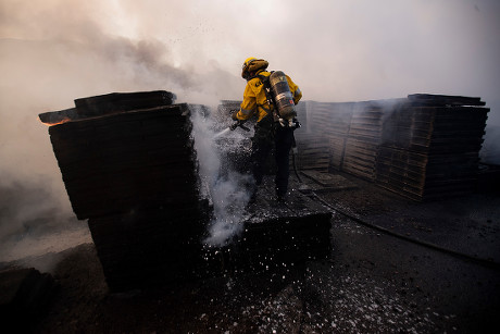 Firefighters Work Extinguishing Tick Fire Neighborhood Editorial Stock ...