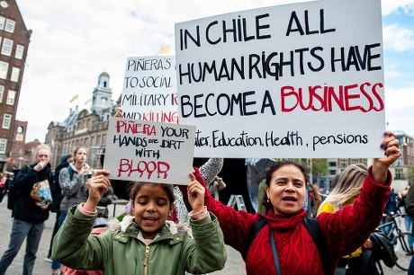 Chilean Community Demonstrates in Amsterdam, Netherlands - 26 Oct 2019 ...