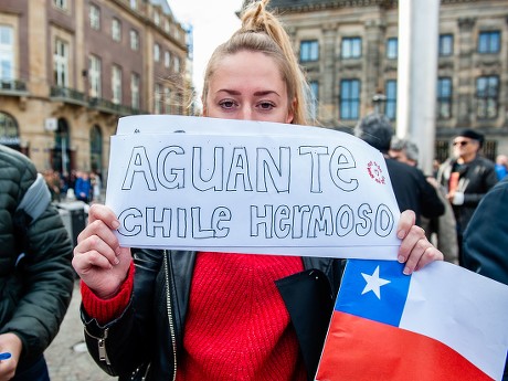 Chilean Community Demonstrates in Amsterdam, Netherlands - 26 Oct 2019 ...