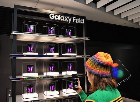 Samsung Galaxy Fold Displayed During Launch Editorial Stock Photo ...