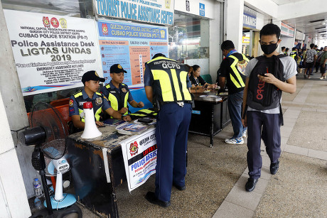 Police Assistance Desk Set Safety Passengers Editorial Stock Photo ...