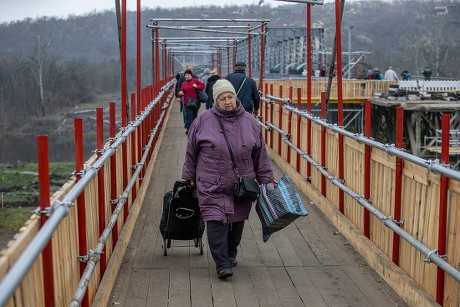 Local Citizens Cross Temporary Bypass Bridge Editorial Stock Photo ...