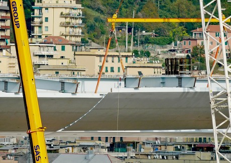 Replacement bridge construction commences, Genoa, Italy - 30 Oct 2019 ...