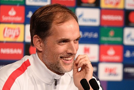 PSG press conference, UEFA Champions league, Le Parc des Princes, Paris ...