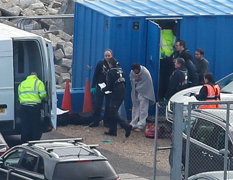 Barefooted Migrants Loaded Into Border Force Editorial Stock Photo ...