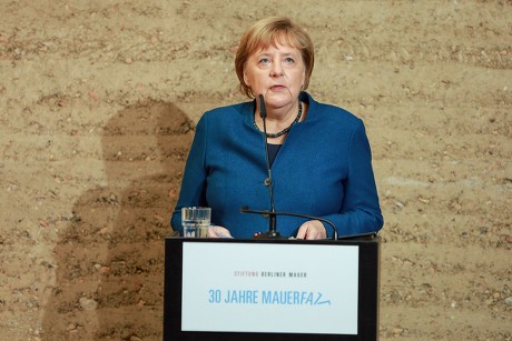 German Chancellor Angela Merkel Speaks During Editorial Stock Photo ...