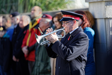 Bugler Plays Last Post Cenotaph Editorial Stock Photo - Stock Image ...