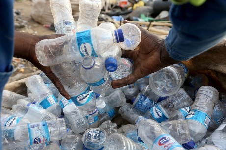 Man Collects Empty Plastic Water Bottles Editorial Stock Photo - Stock ...