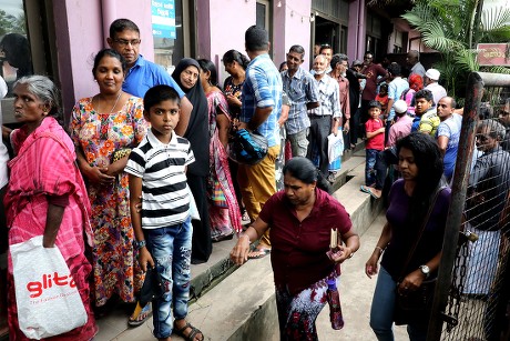 Sri Lankans Queue Post Office Collect Editorial Stock Photo - Stock ...
