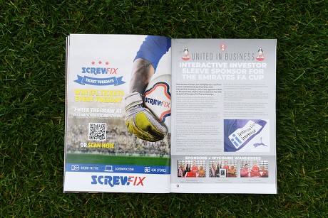 Screwfix Advert Inside Match Day Programme Editorial Stock Photo ...