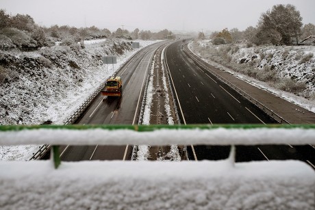 View A52 Highway Surrounded By Snow Editorial Stock Photo - Stock Image ...